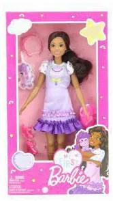 Moje první Barbie panenka - černovláska s pudlíkem