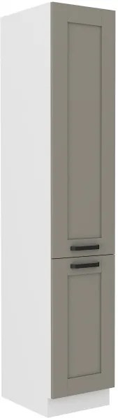 Kuchyňská skříňka LUNA 40 DK-210 2F korpus: bílá, barva dvířek: světle šedá CLAY