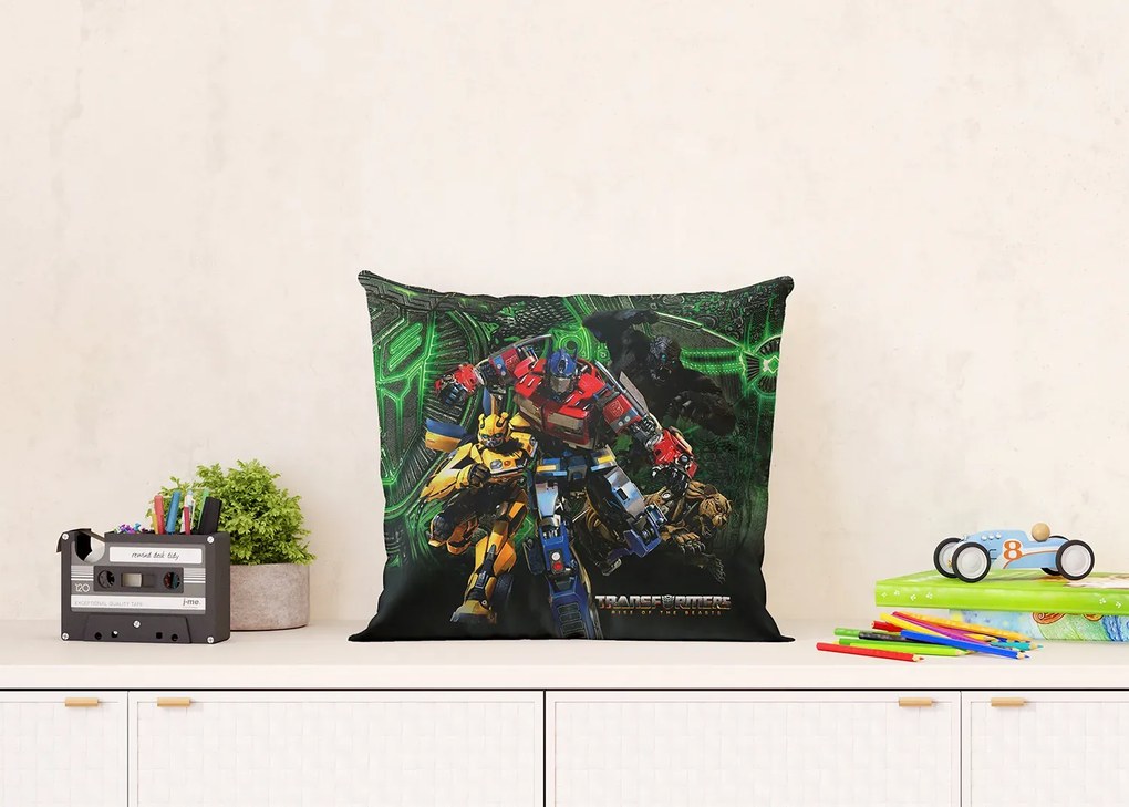 Dekorativní polštářek Transformers Útok | 40 x 40 cm | DCND3175