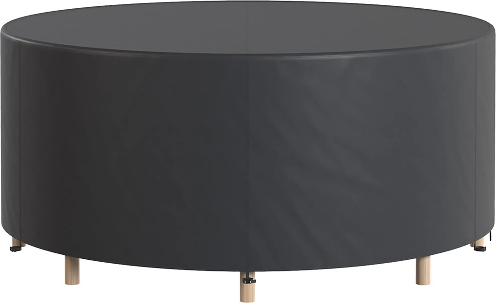 Outsunny ochranný obal na kulatý zahradní nábytek – 420D voděodolný Oxford, ochrana UV30+, pro kulaté stoly a stohovatelné židle Ø214 × 70 cm | Aosom