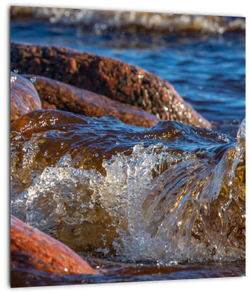 Detailní obraz - voda mezi kameny (30x30 cm)