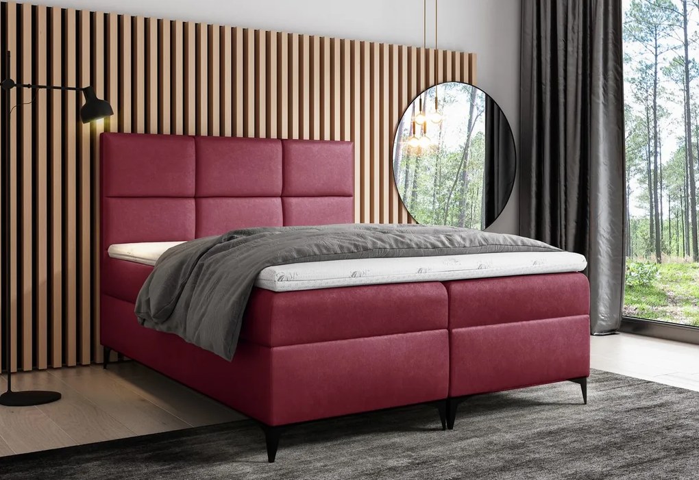 Expedo Čalouněná postel boxspring GRETA + topper, 200x200, fancy 59