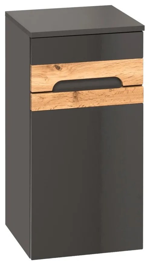 Koupelnová závěsná skříňka spodní Galaxy 810 1D/1S šedý grafit/dub votan