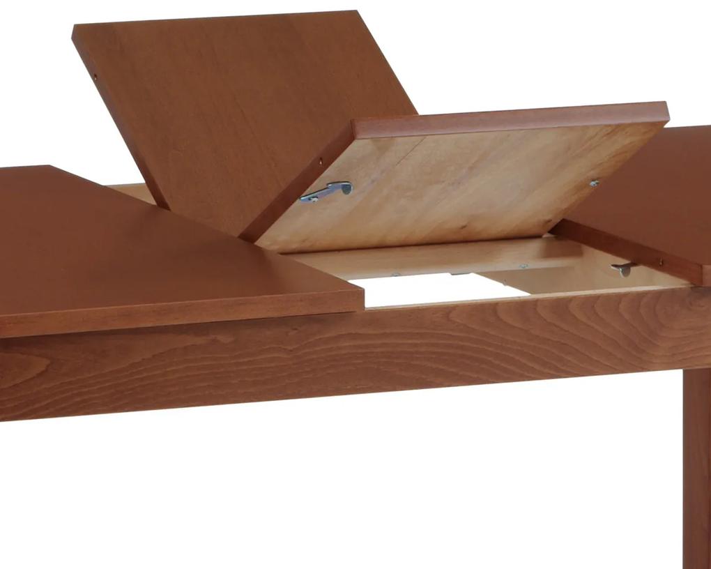 AUTRONIC Jídelní stůl rozkládací 120+30x80x75 cm, barva třešeň