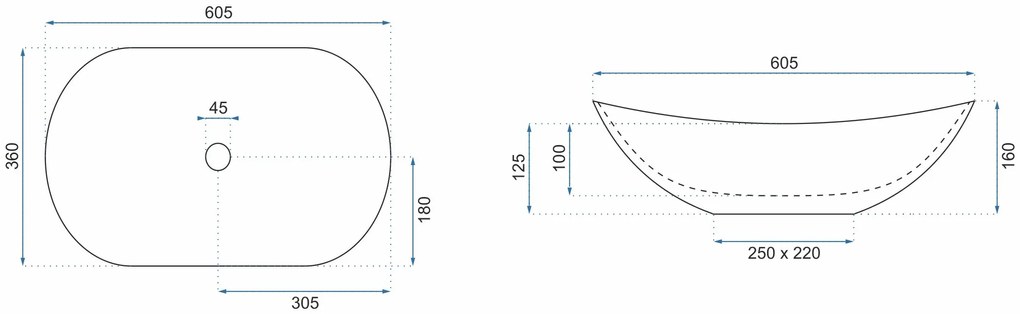 Keramické umyvadlo na desku REA ROYAL LUX zlaté