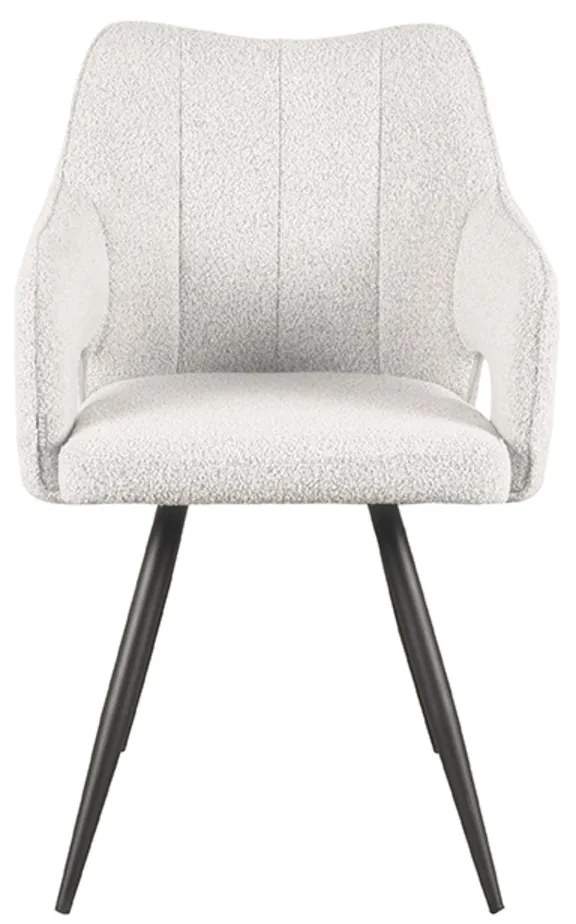 LABEL51 jídelní židle NOUD bílé bouclé UK-30.497