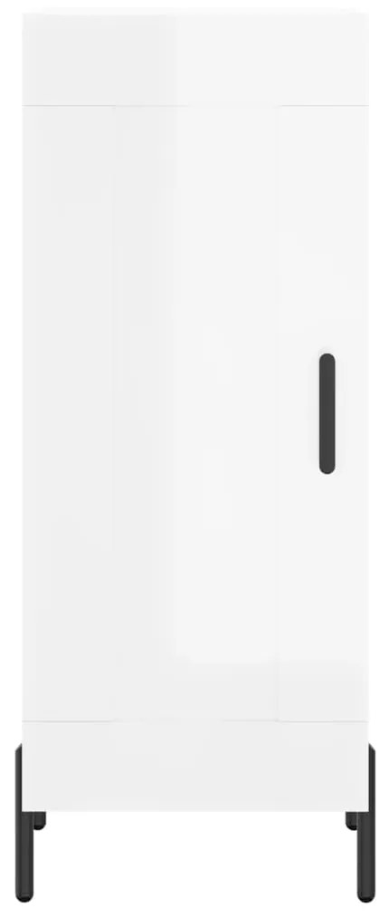 Skříň highboard bílá s vysokým leskem 34,5x34x180 cm kompozit,  3199499