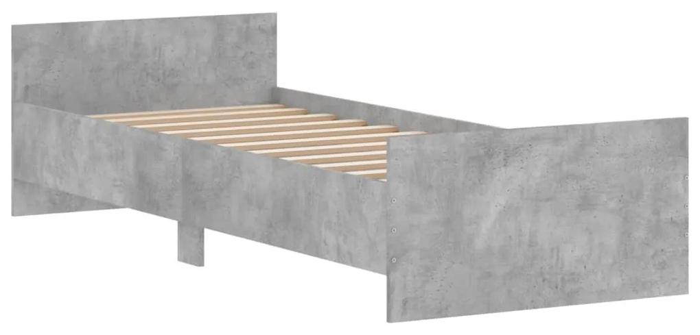 Rám postele betonově šedý 75 x 190 cm Small Single kompozit