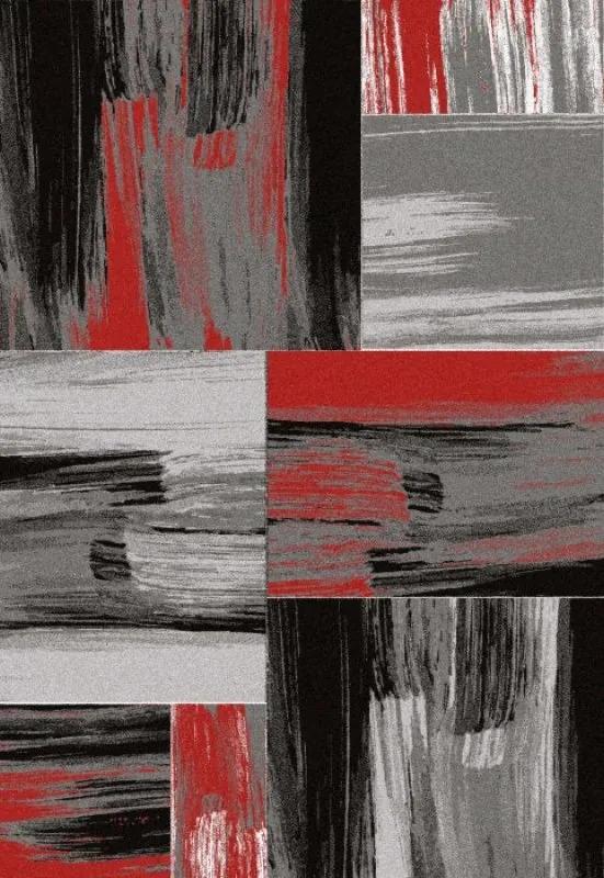 Ayyildiz Kusový koberec moderní Lima 1350 červený abstrakce 080x150 cm
