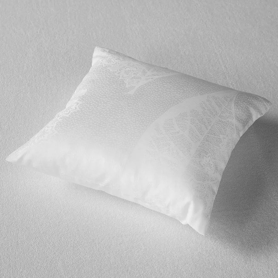 Veba polštář ornella krajkové listy - bílá 40x40