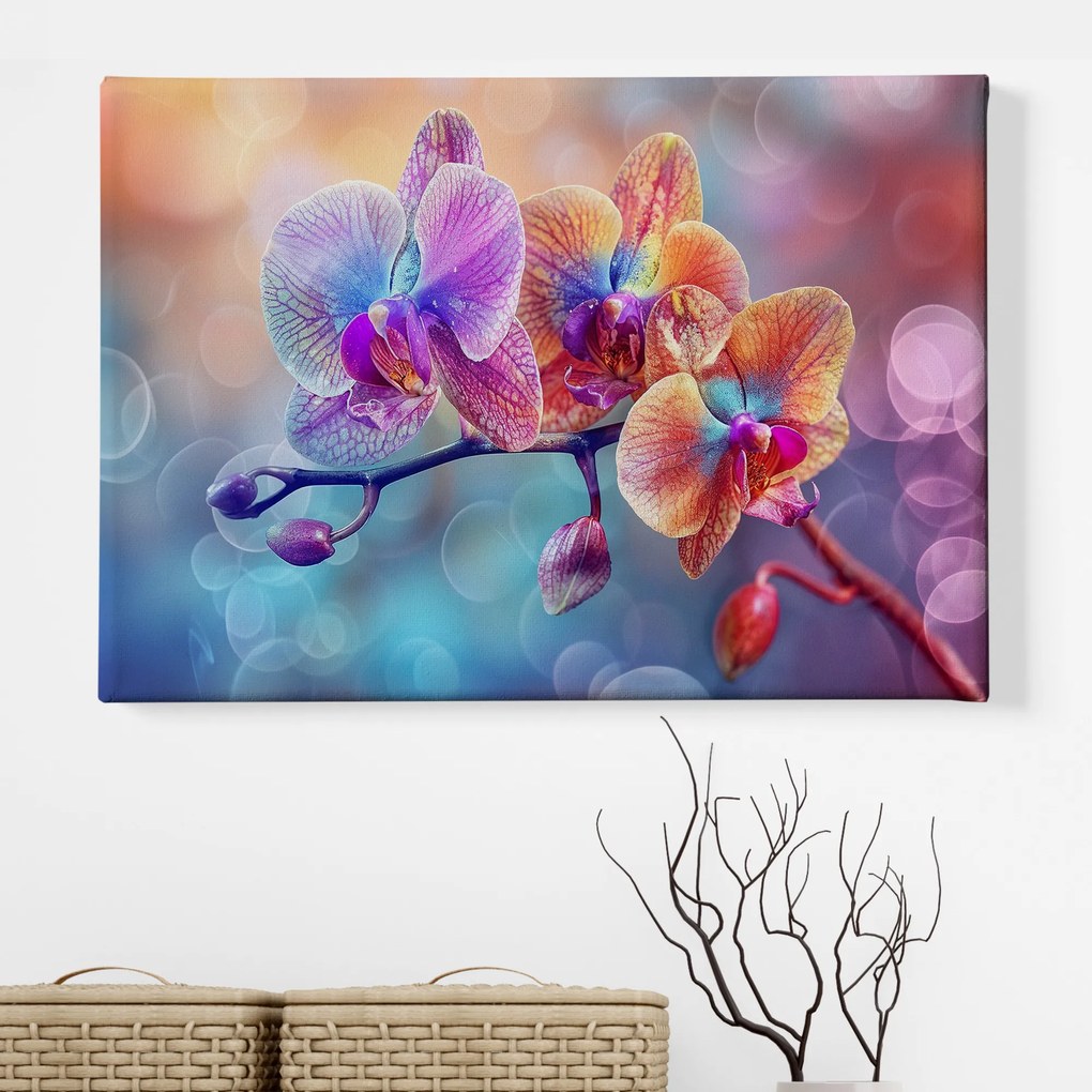 Obraz na plátně - Orchidej, tři bratři FeelHappy.cz Velikost obrazu (šířka x výška): 150 x 100 cm
