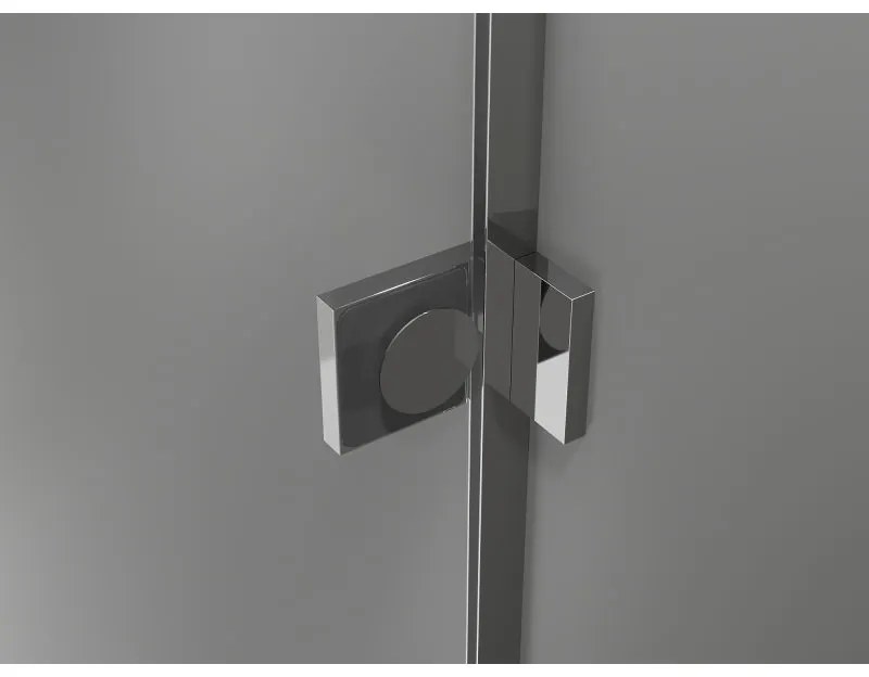 Mexen Lunar-B, výklopný sprchový kout levý 100 x 80 cm, 8mm čiré sklo, chromový profil, 832-100-080-01-00-L