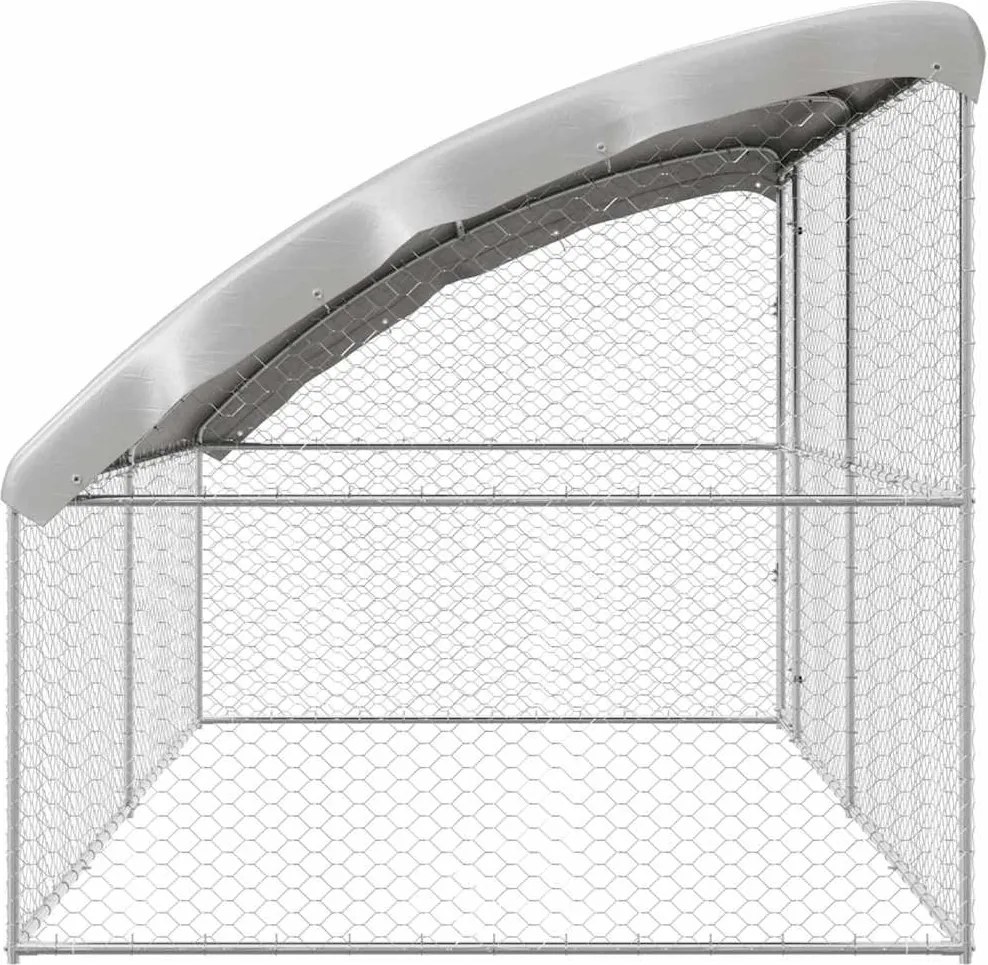 Psí kennel 2 ks Stříbrná 4 x 2 x 2 m Pozinkovaná ocel 3368328