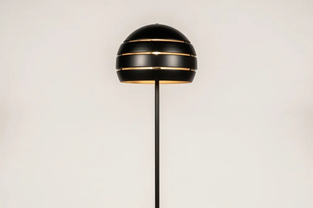 Stojací retro lampa Cantonn Nero and Gold