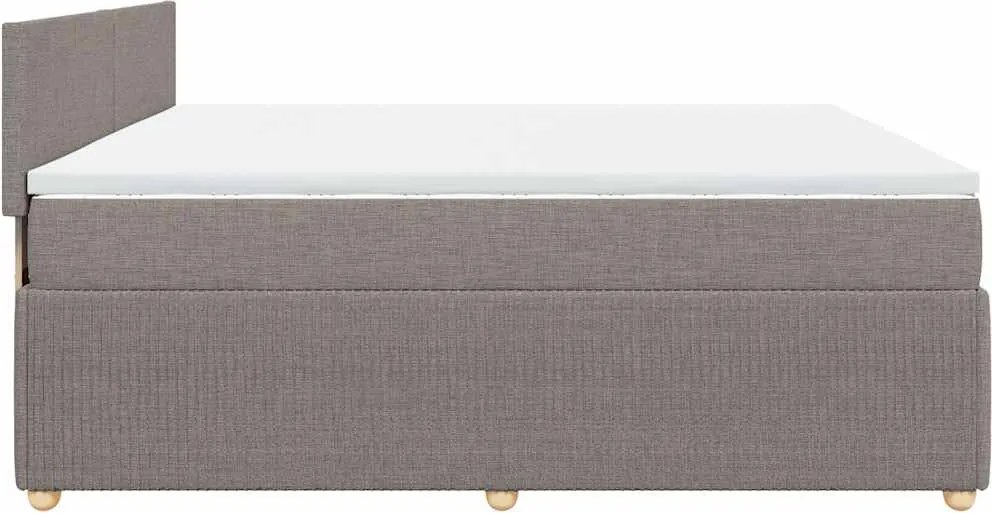Box spring postel s matrací taupe 200x200 cm textil 3287560