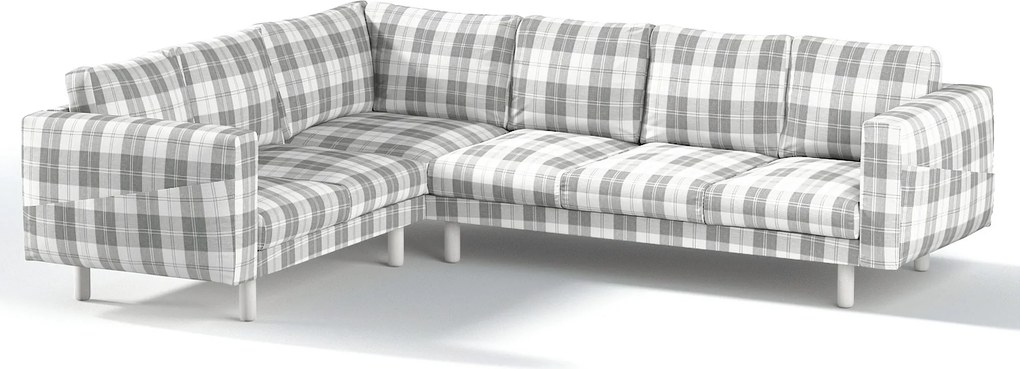 Potah na pohovku IKEA Norsborg rohová 5-místná barva šedá látka pletený vzor, vzorované