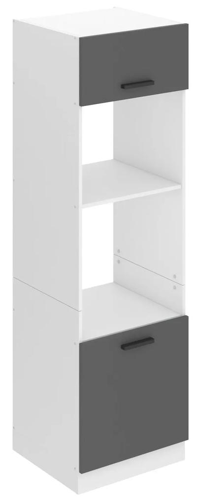 Vysoká kuchyňská skříňka Belini Premium Full Version pro vestavnou troubu 60 cm šedý mat