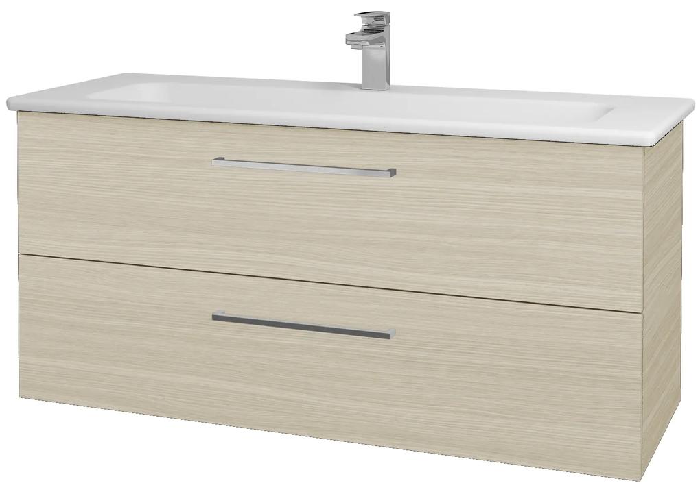 Dřevojas Koupelnová skříň GIO SZZ2 120 Varianta: N01 Bílá lesk / Úchytka T01 / D03 Cafe