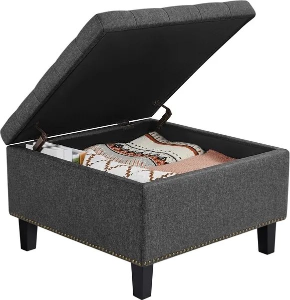 Taburet Yaheetech – šedá, polyester, pěna (266256101678)