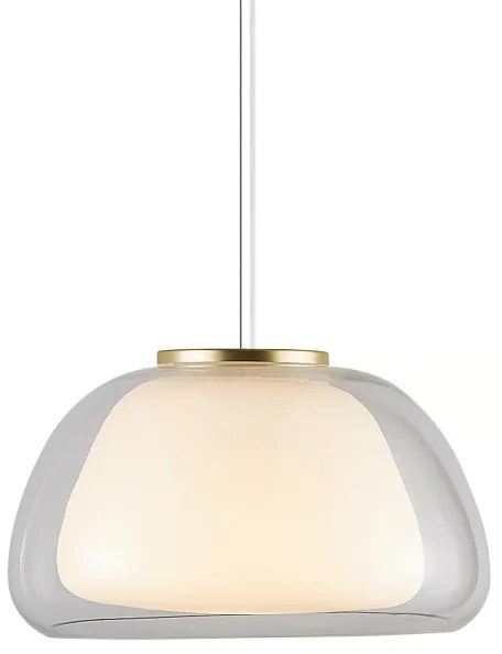 Nordlux - Lustr na lanku JELLY 1xE27/40W/230V bílá/čirá pr. 39 cm