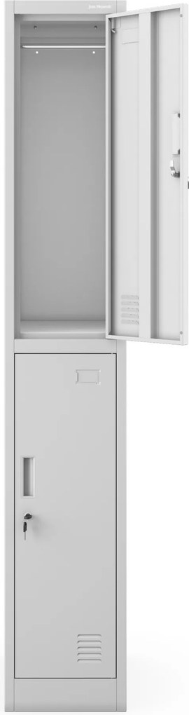 Šatní skříň pro zaměstnance šedá, 316,5x1850x450 mm: IGOR 1 Plus