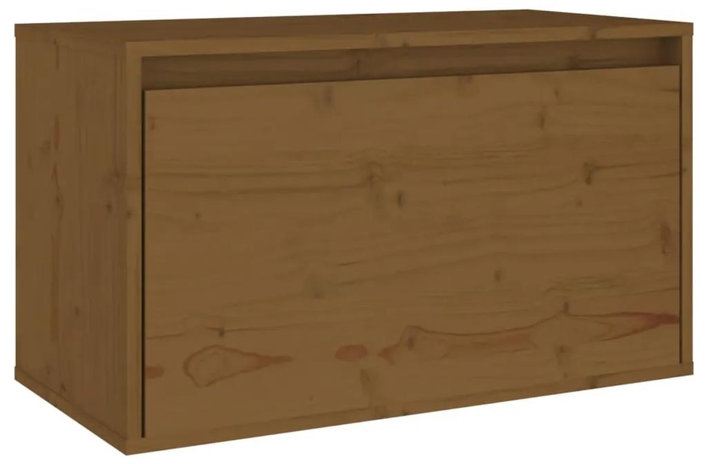 Nástěnná skříňka medově hnědá 60 x 30 x 35 cm masivní borovice - Default Title