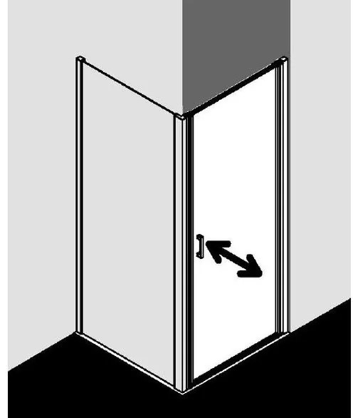 Kermi Cada XS Sprchové dveře 80 cm, pravé, stříbrná CK1WR08020VVK