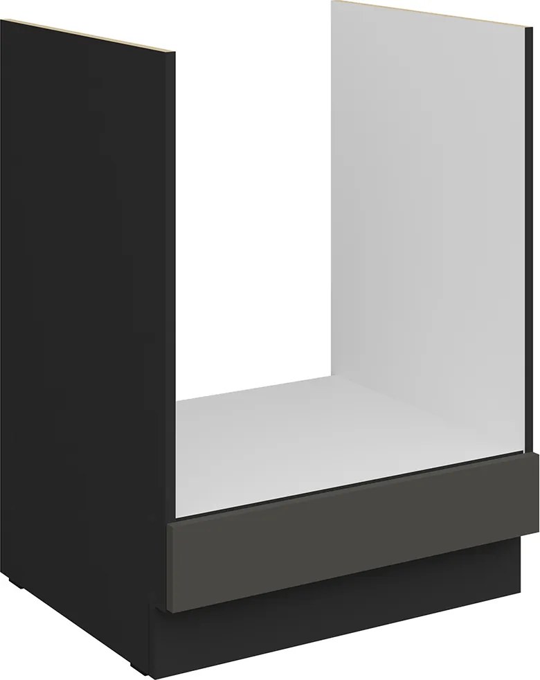 ARIA pe | dolní skříňka 60 D GAZ na vestavnou troubu | 60 cm | černá/šedá grafit