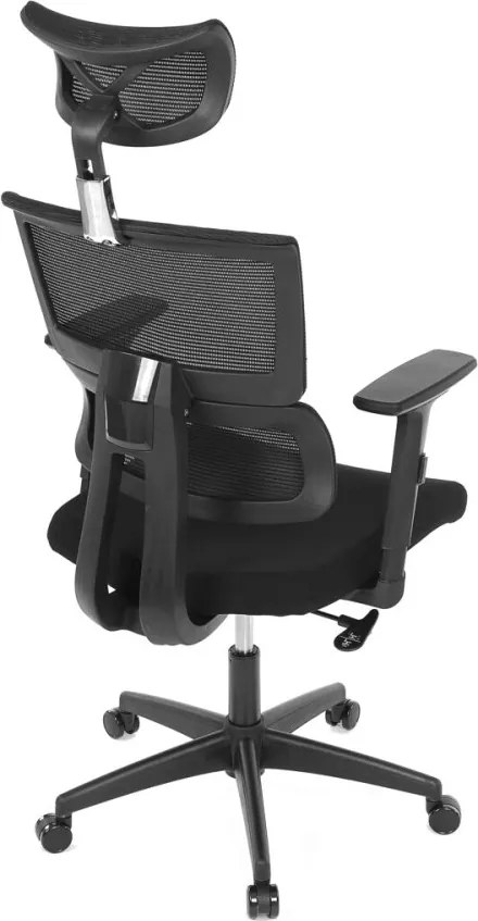 Kancelářská židle KA-B1025 BK, houpací mechanismus, černá síťovina (63 x 68) cm