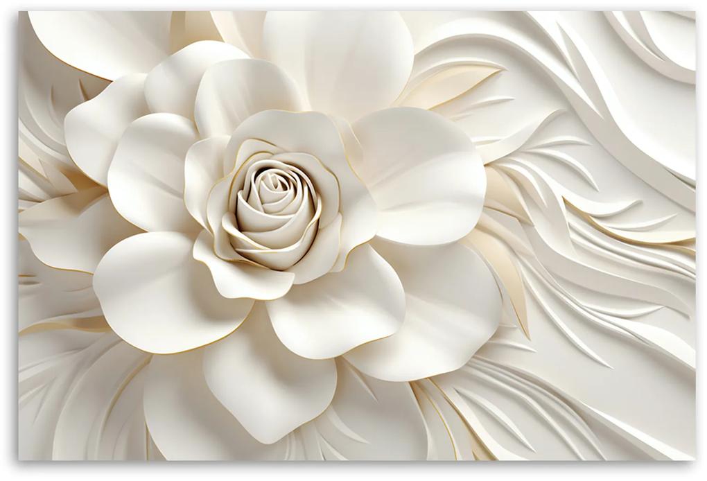 Gario Obraz na plátně Krásná bílá růže Rozměry: 60 x 40 cm