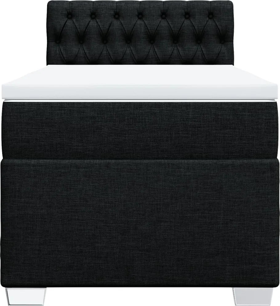 Box spring postel s matrací černá 80 x 200 cm textil 3285724
