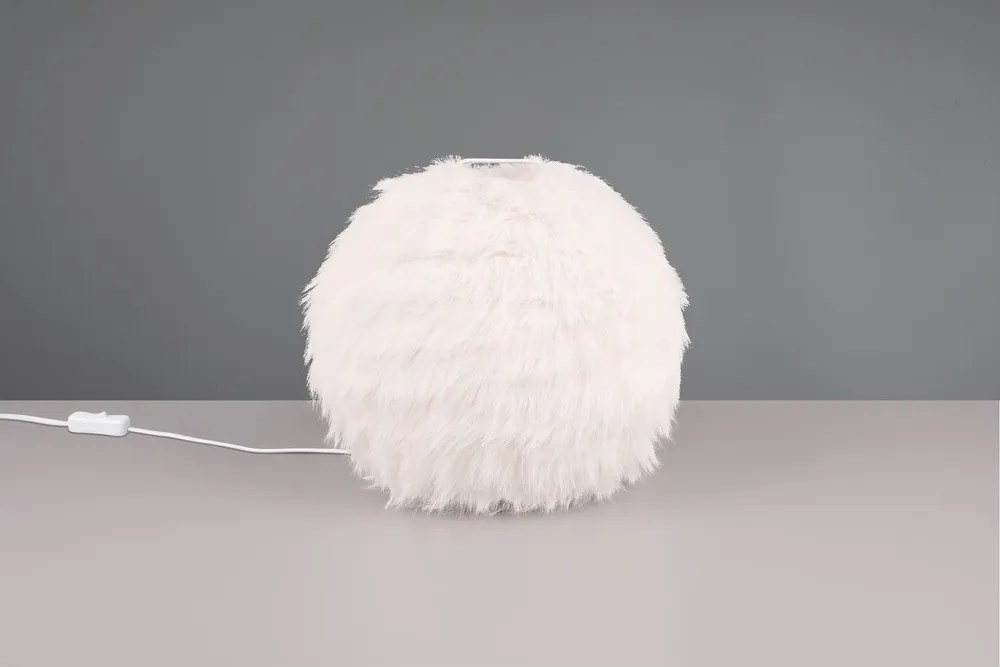 Krémová stolní lampa (výška 24 cm) Furry – Reality