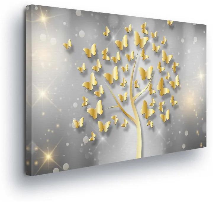 GLIX Obraz na plátně - Zlatý Strom 100x75 cm