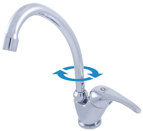 Slezák - RAV Dřezová baterie SÁZAVA - SAx06.x/1, Chrom Připojovací hadičky - závit: 1/2", Typ ovládací páky: Ovládací páka č.: 0 - (SA006.5/1)