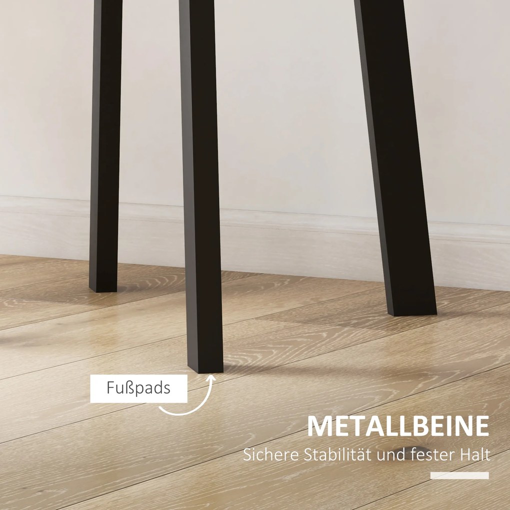 HOMCOM Jídelní stůl Kulatý kuchyňský stůl Odkládací stolek Jídelní stůl se zkosenými nohami do kuchyně Jídelna Obývací pokoj Moderní design Černá 72 …