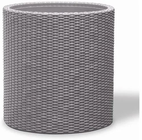 Květináč KETER Cylinder M Silver Grey