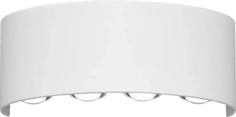 Hliníkové nástěnné svítidlo do zahrady Ortelo OWL-6650-4-WH-3K Italux Led 2W 3000K Ip