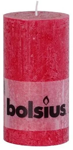 Bolsius Rustic Válec 68x130 bordó svíčka