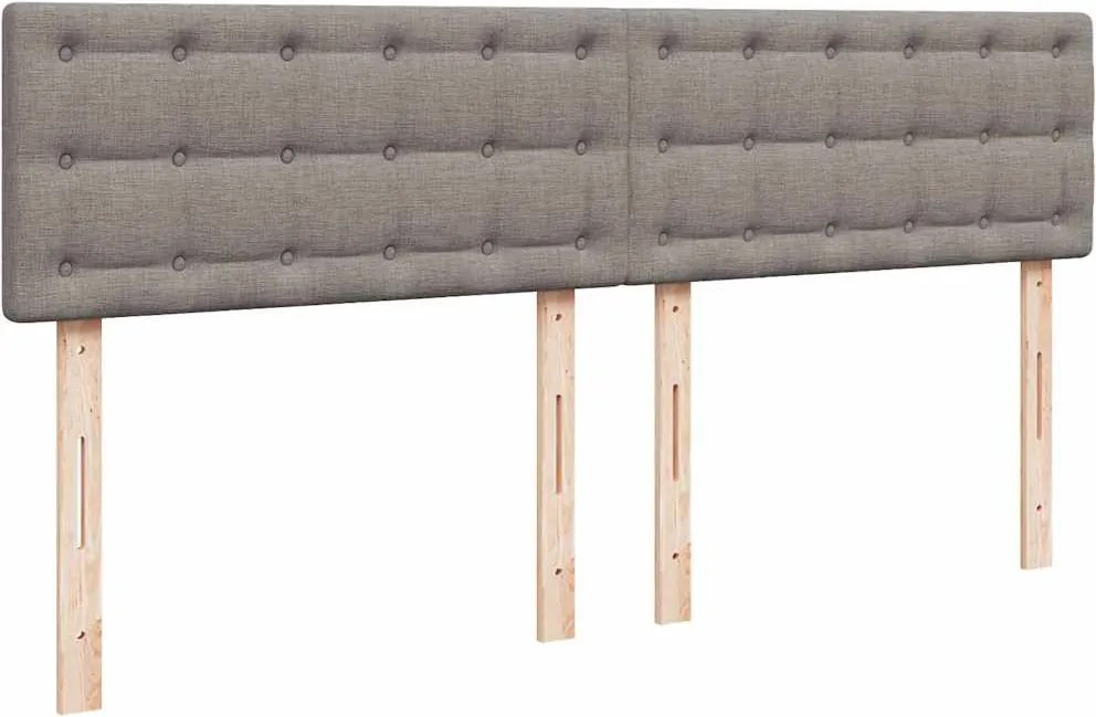Box spring postel s matrací taupe 200x200 cm textil 3287193