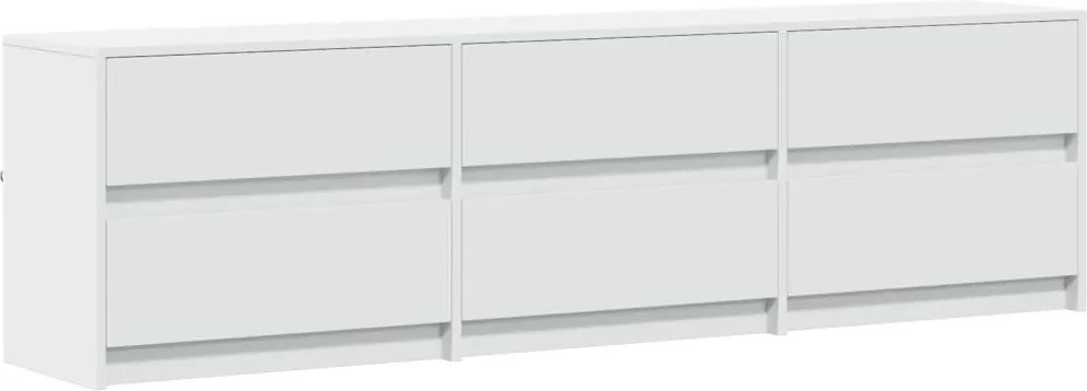 TV skříňka s LED bílá 180 x 34 x 50 cm kompozitní dřevo 3307926