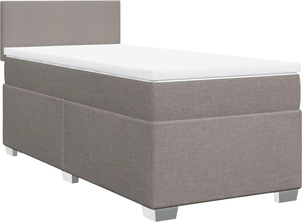 Box spring postel s matrací taupe 90x200 cm textil 3288068