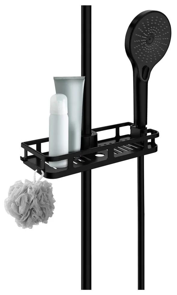 Matně černá samodržící plastová koupelnová polička Libertà – Wenko