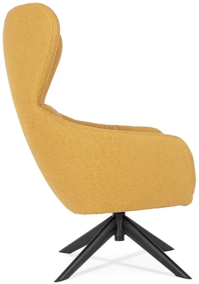 BIZZOTTO Otočné křeslo HAILEY žluté 0733498