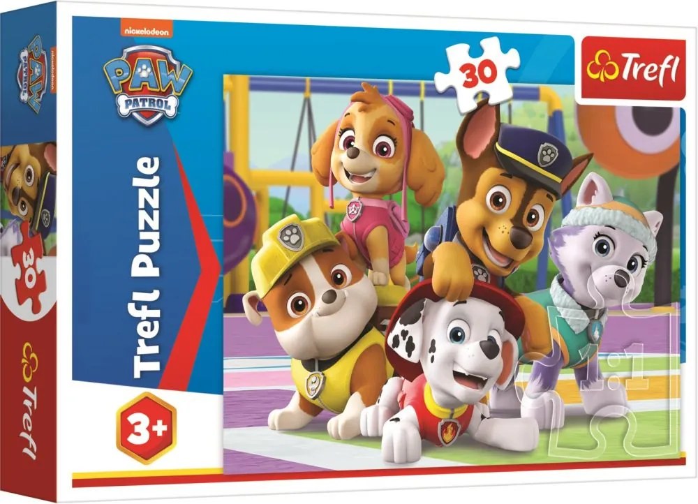 Trefl Puzzle Tlapková patrola vždy včas/Paw Patrol 27x20cm 30 dílků