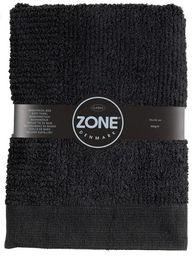 Černá osuška 70x140 cm Classic – Zone