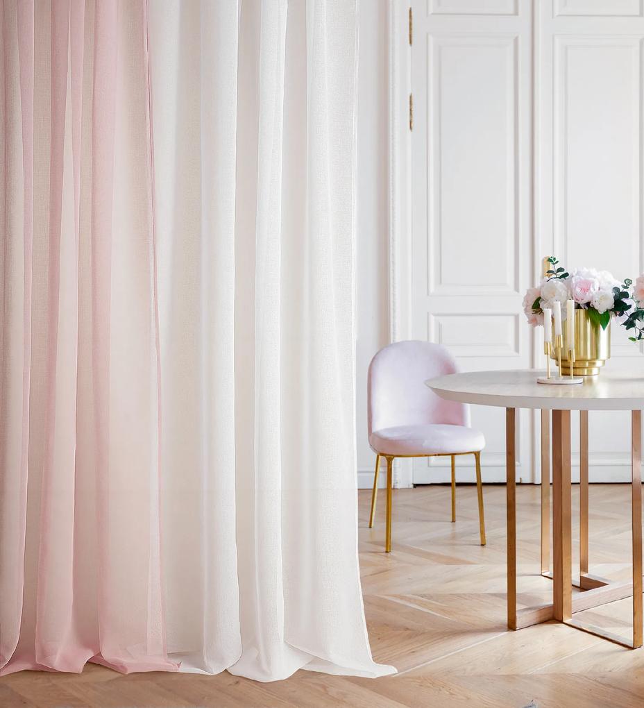 Room99 Záclona na pásce Novelia Barva: Růžová, Velikost: 300 x 250 cm