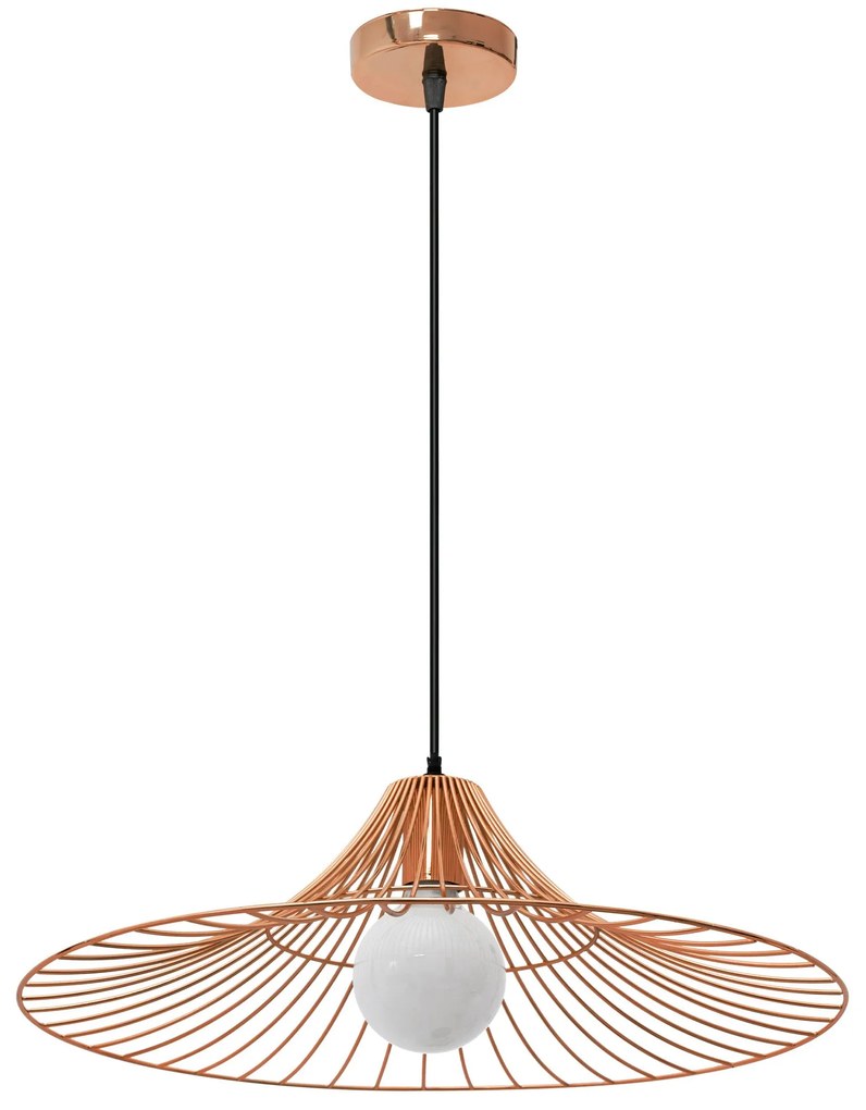 Toolight - Stropní závěsná lampa 1xE27 APP483-1CP, růžové zlato, OSW-00907