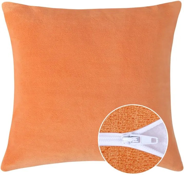 Bellatex Polštářek MIKRO jednobarevný Oranžová 40x40 cm