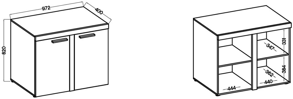 FALCO Komoda Rizo 2D Odstín: Písková béžová