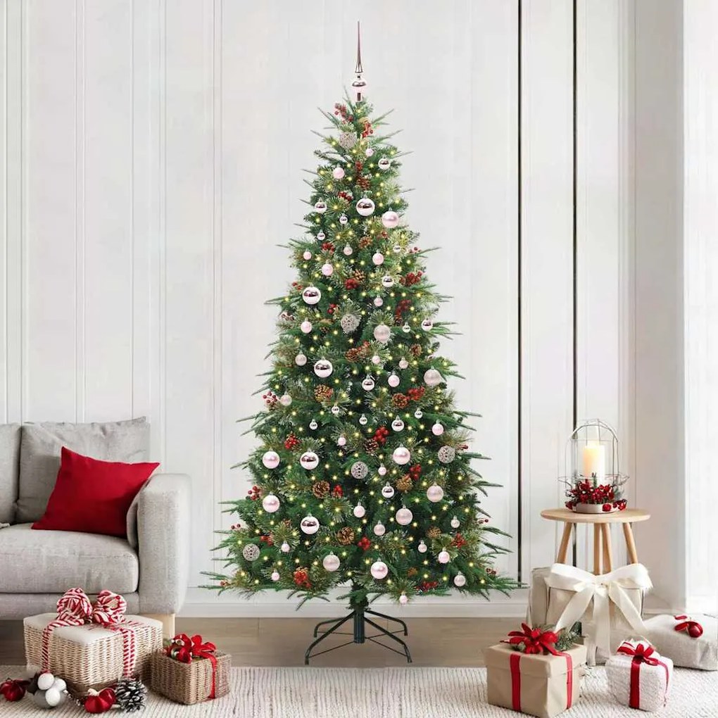 Umělý Skládací Vánoční Strom s stojanem Zelená 210 cm PE a PVC 3397434